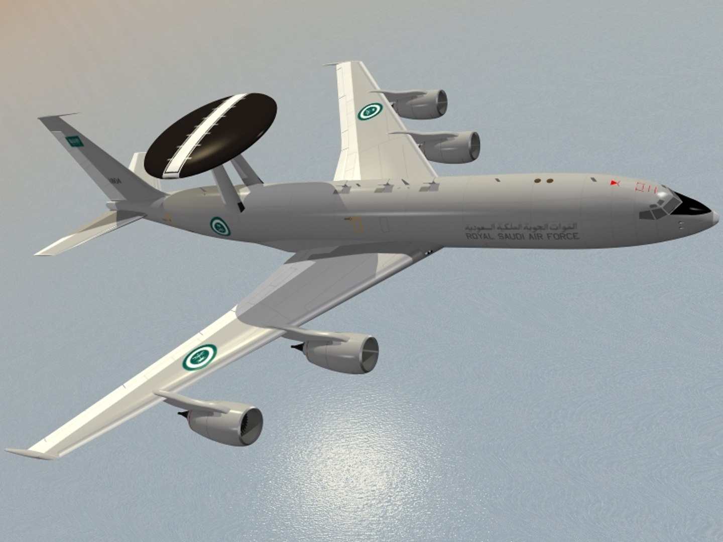 3d Model E-3b Sentry Royal Saudi