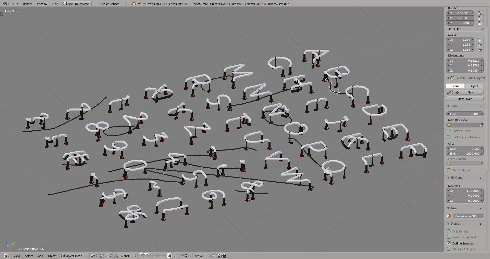 3D Model Numbers Symbols - TurboSquid 1395662