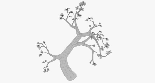 3D oak branch tree model - TurboSquid 1273582