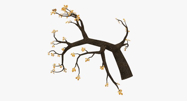 3D oak branch tree model - TurboSquid 1273582