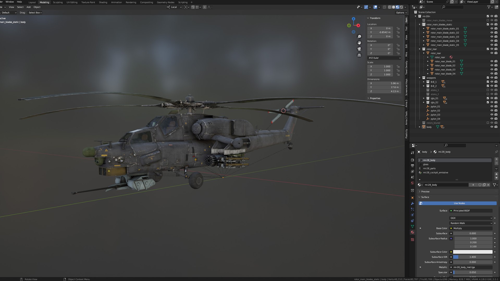 Mi-28N Havoc Attack Helicopter 3D model - TurboSquid 2182067