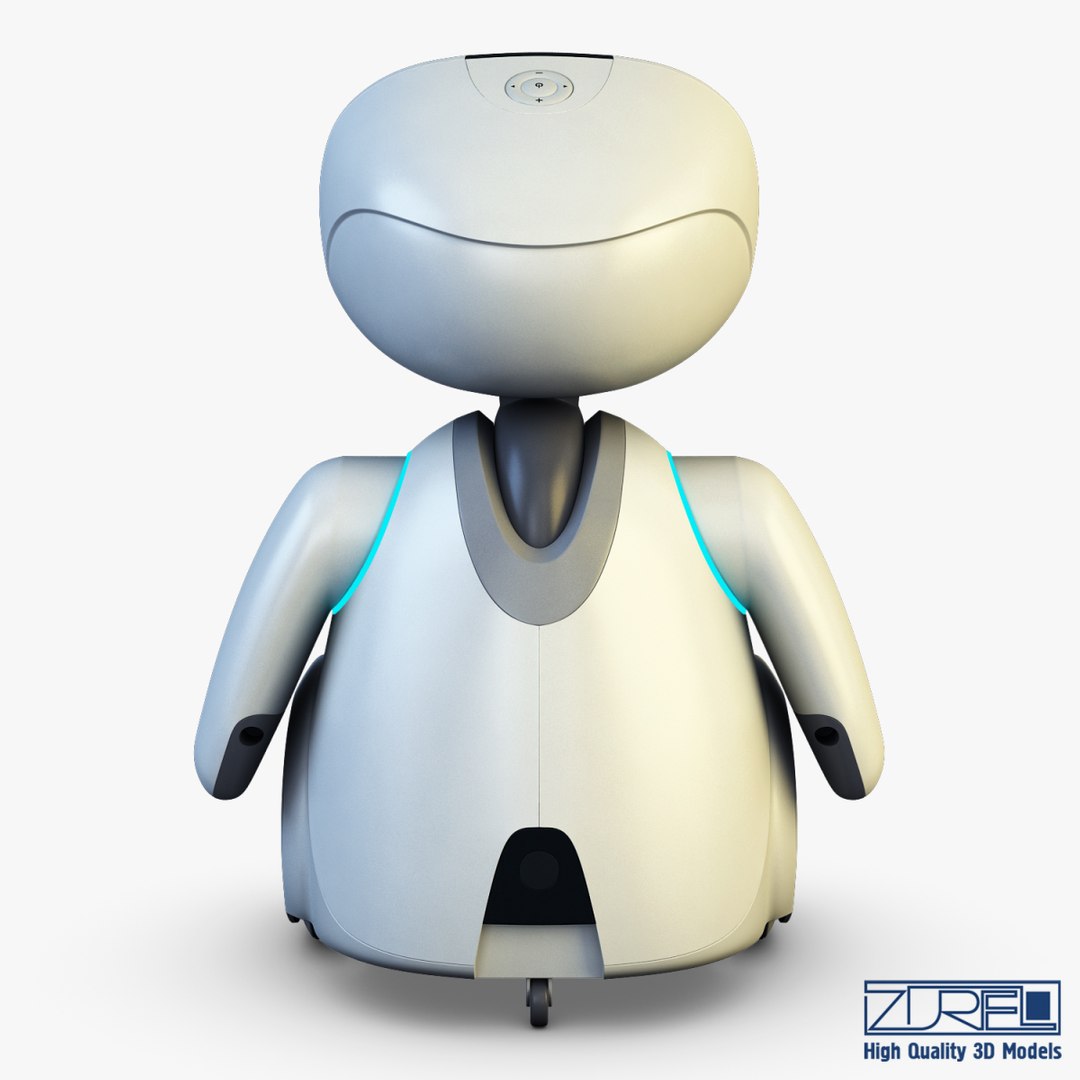 3d model buddy robot white v
