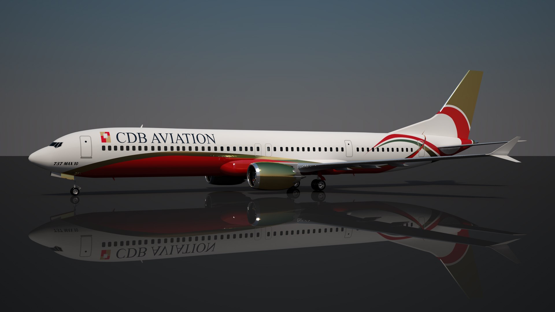 Cdb aviation 737 10 3D model - TurboSquid 1447687