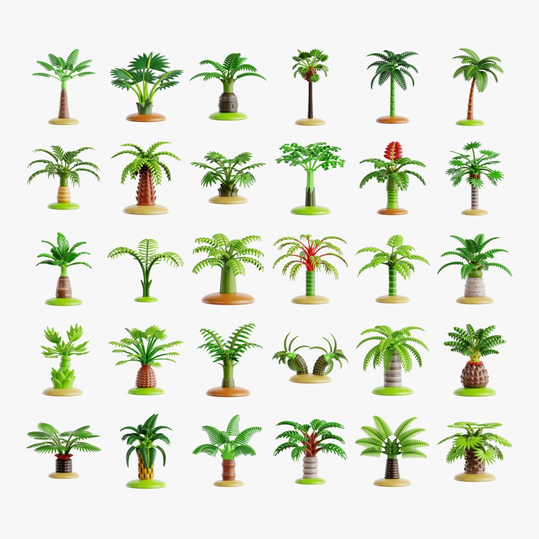 Palm Tree 3D Collection 3D Model - TurboSquid 2258242
