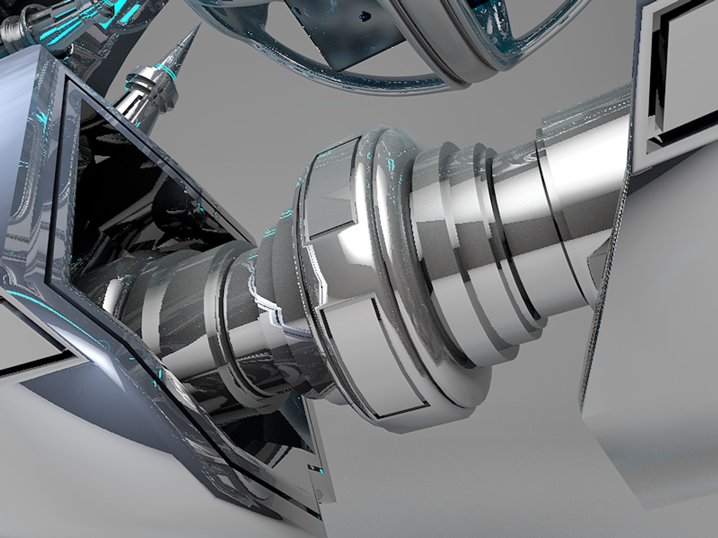 3d Power Core Spaceship Model