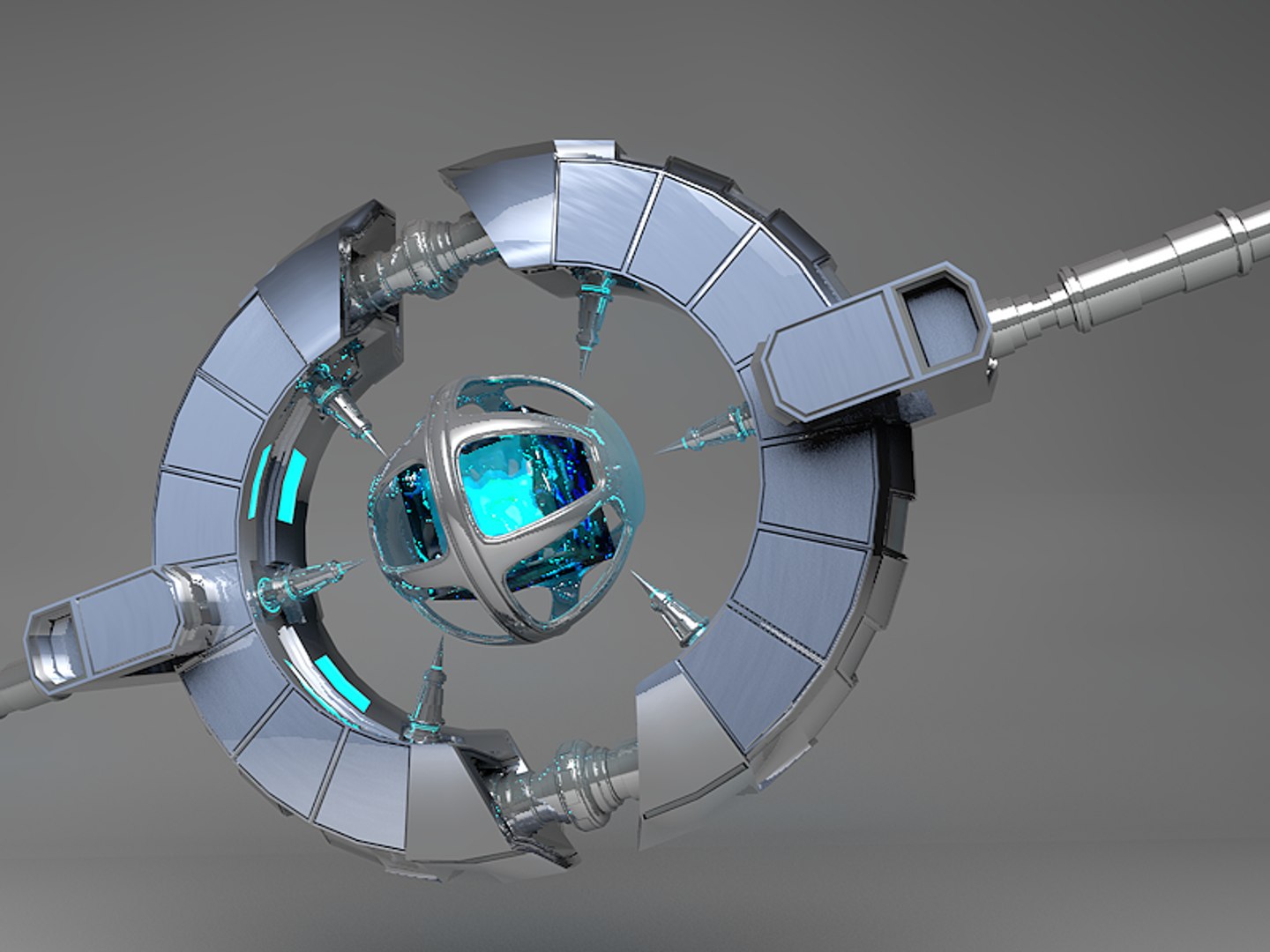 3d Power Core Spaceship Model