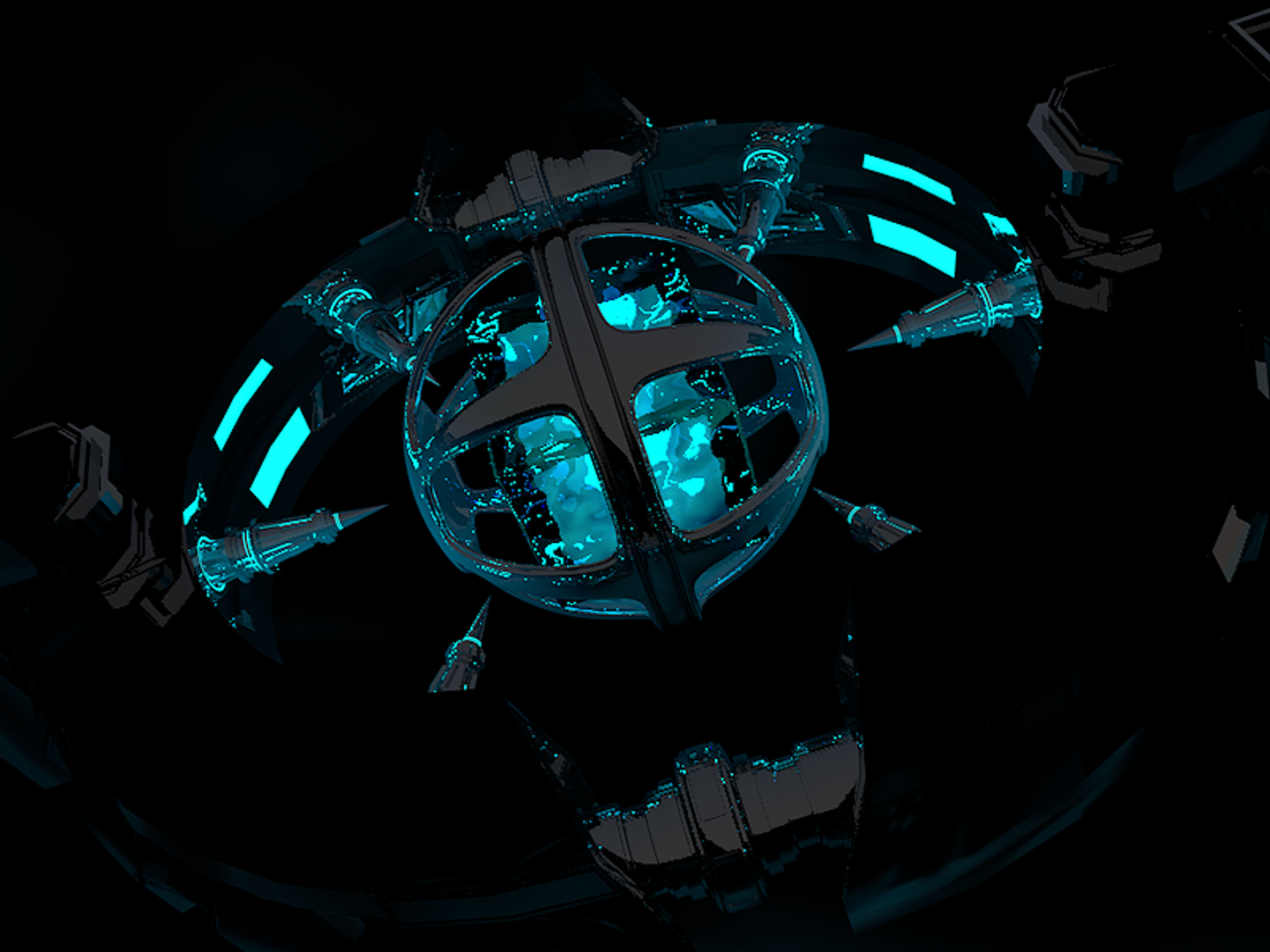 3d power core spaceship model