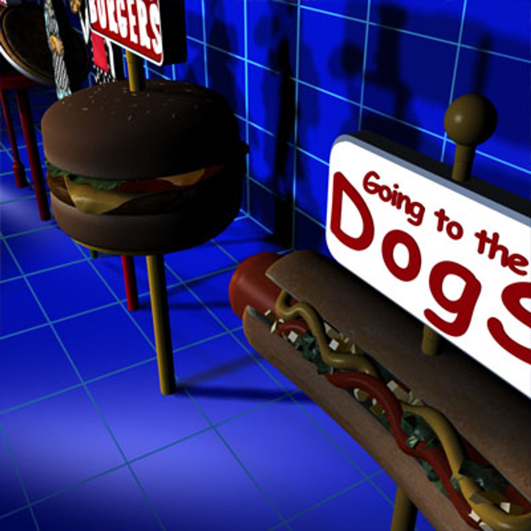 3d Food Sign 01 Model