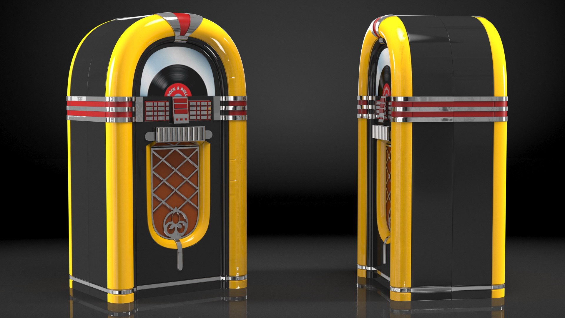 Advertising Volumetric Sign Vintage Jukebox 3D model - TurboSquid 1774231