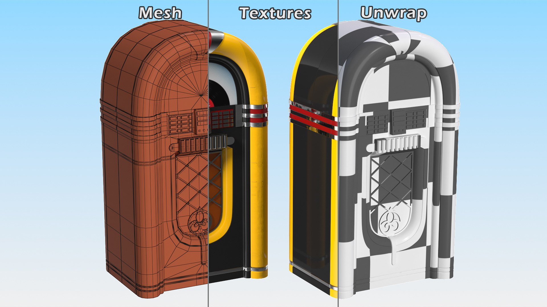 Advertising Volumetric Sign Vintage Jukebox 3D model - TurboSquid 1774231