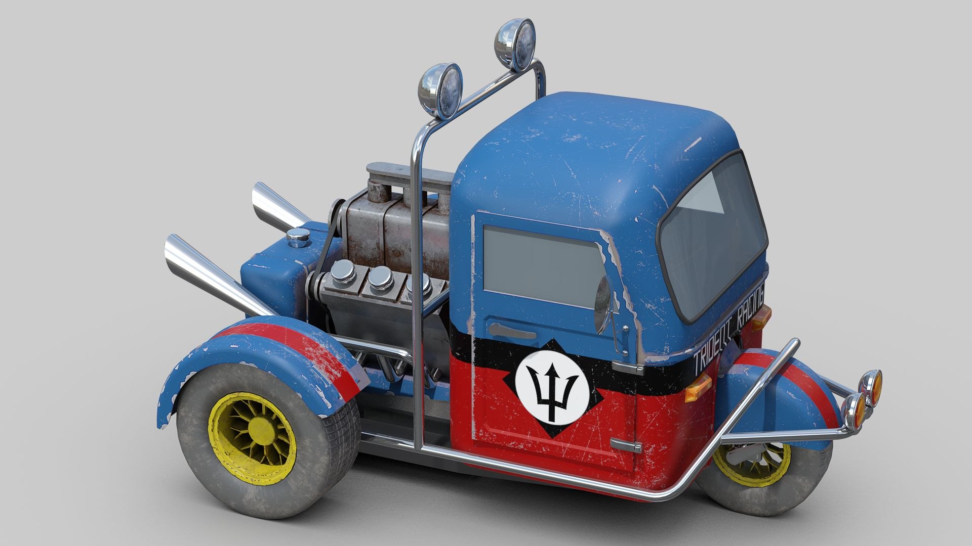 Racing Three Wheeler 3D Model - TurboSquid 2119578
