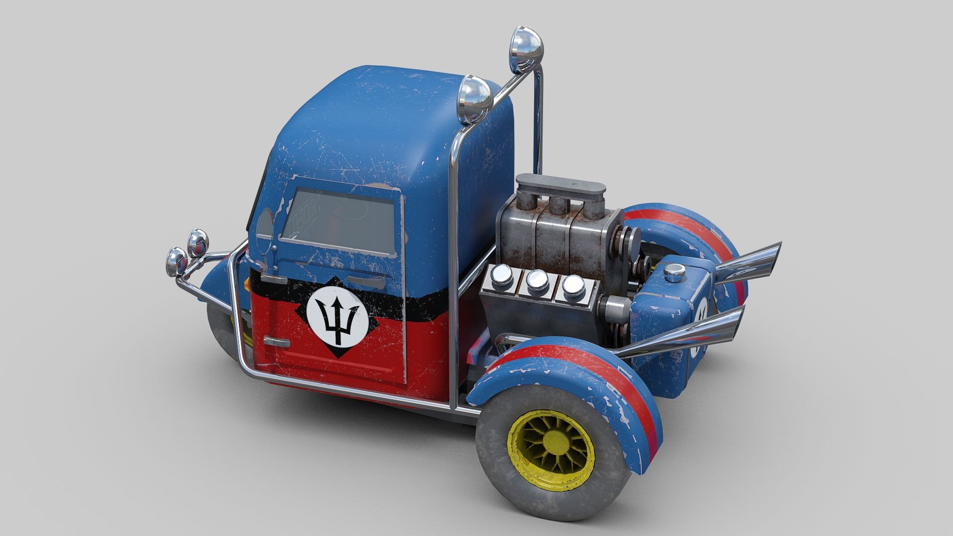 Racing Three Wheeler 3D Model - TurboSquid 2119578