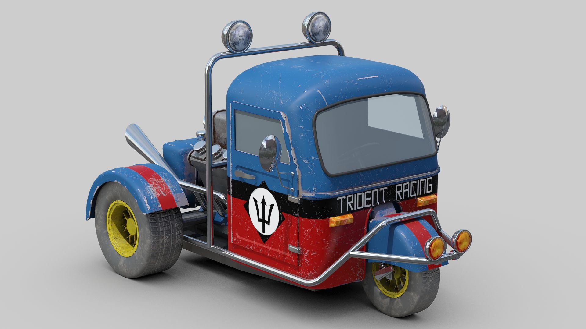 Racing Three Wheeler 3D Model - TurboSquid 2119578