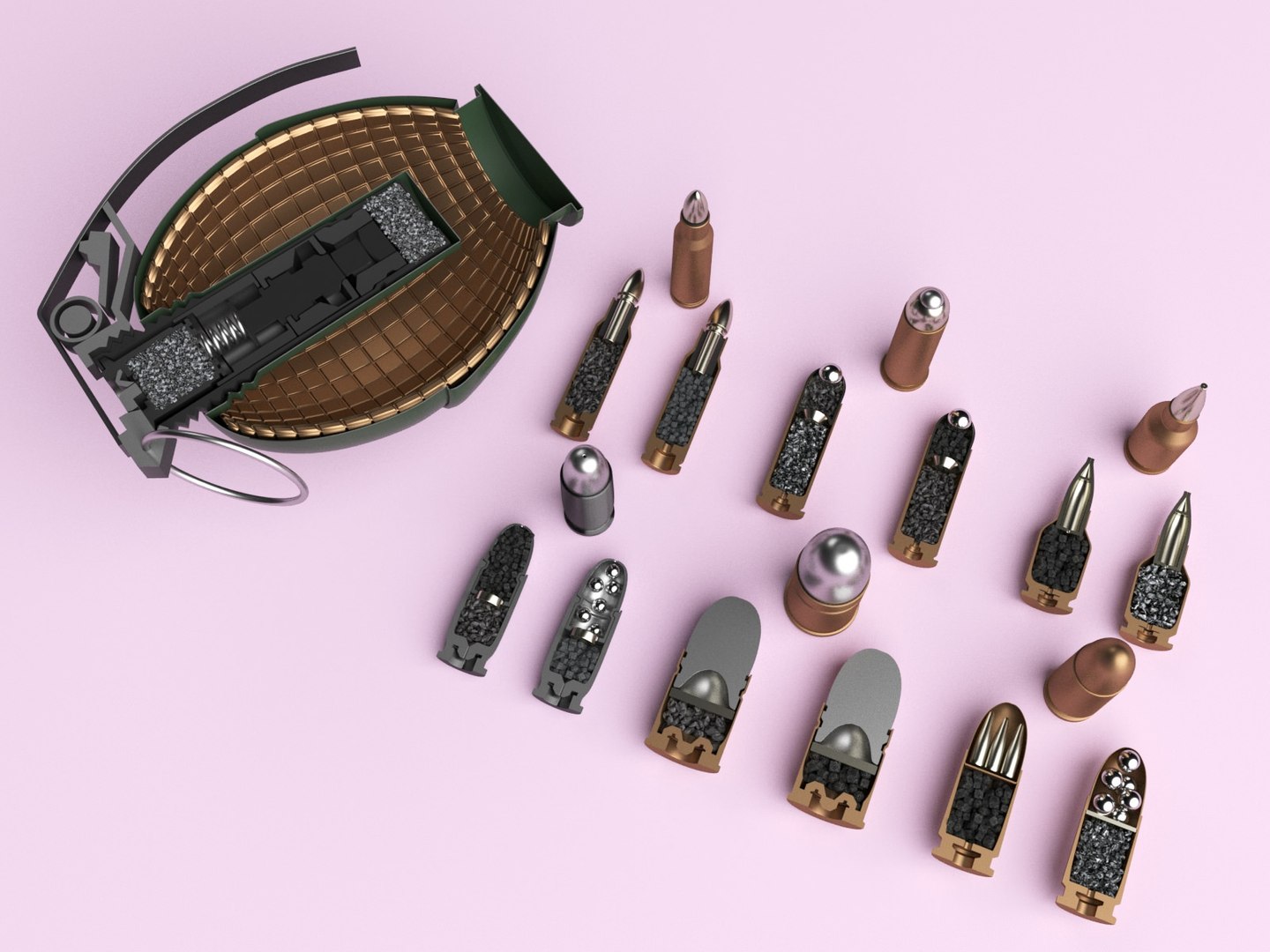 Half Bullets 3D Model - TurboSquid 1394883