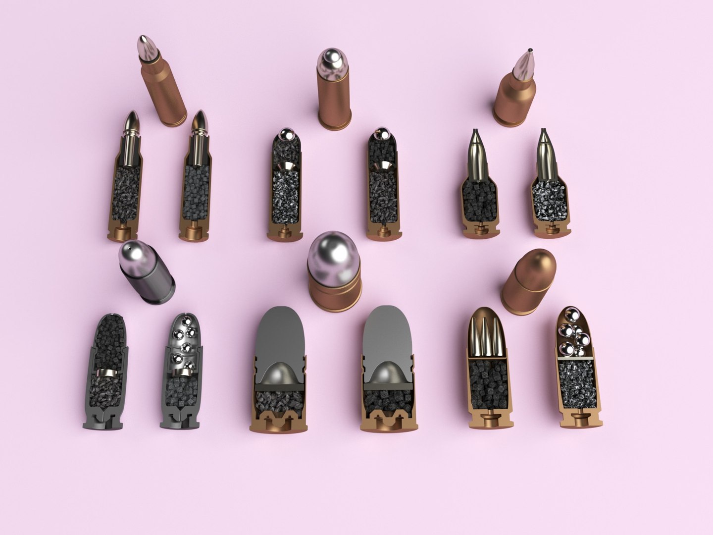 Half Bullets 3D Model - TurboSquid 1394883