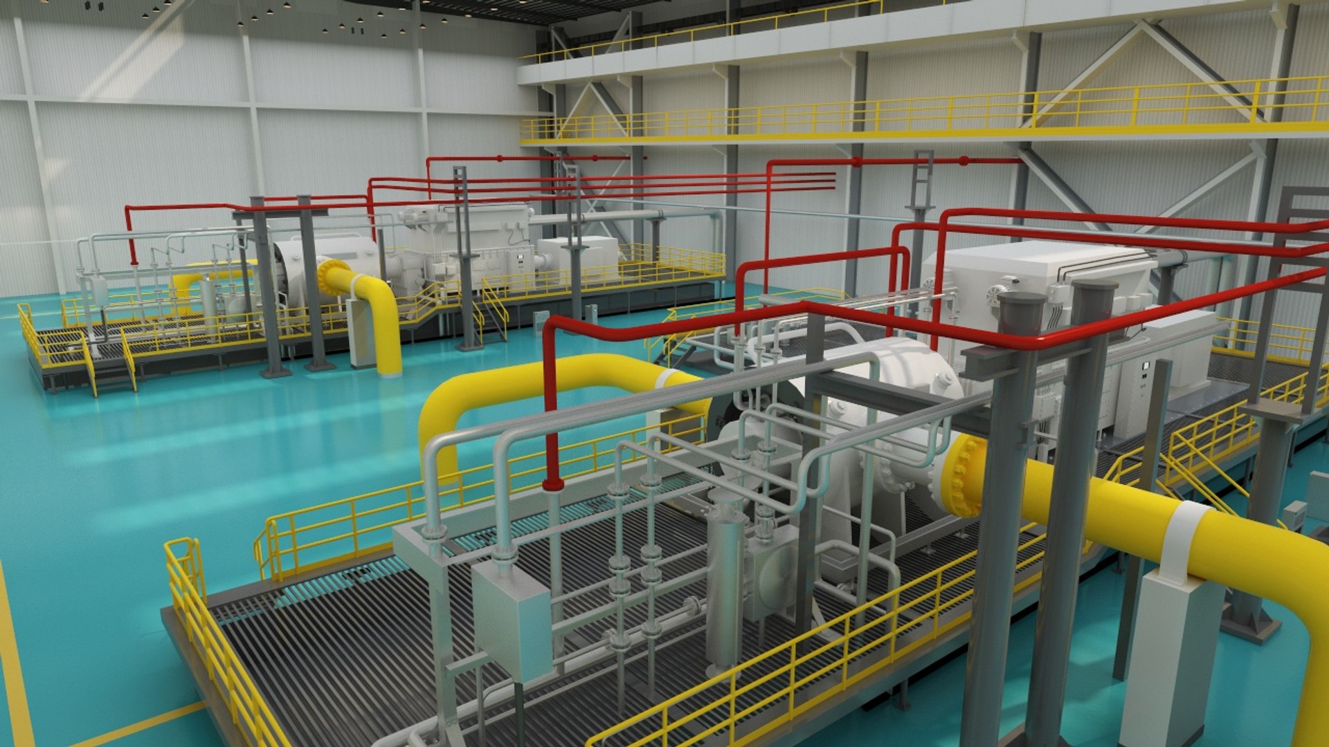 Compressor Station Plant 3D Model - TurboSquid 2382266