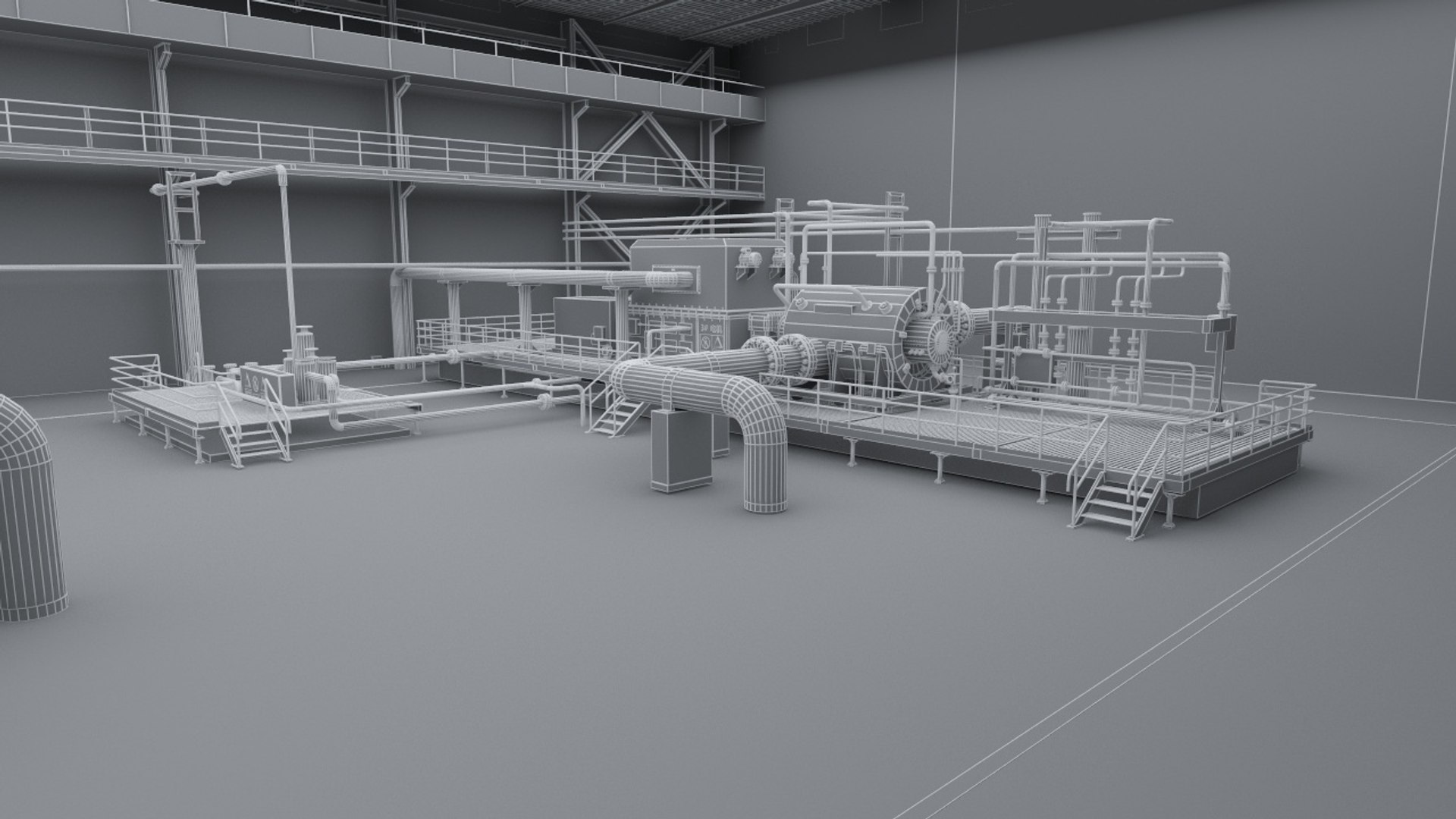 Compressor Station Plant 3D Model - TurboSquid 2382266