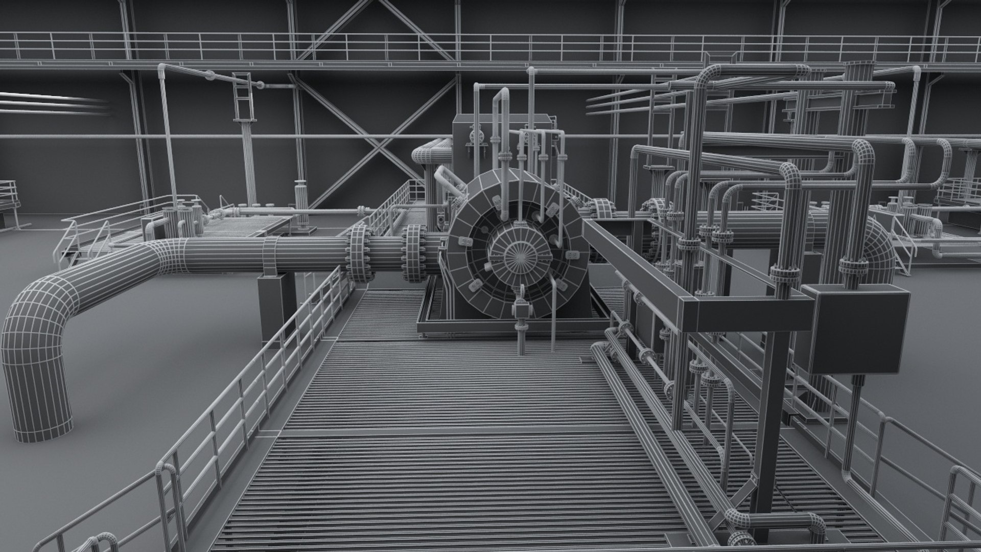 Compressor Station Plant 3D Model - TurboSquid 2382266