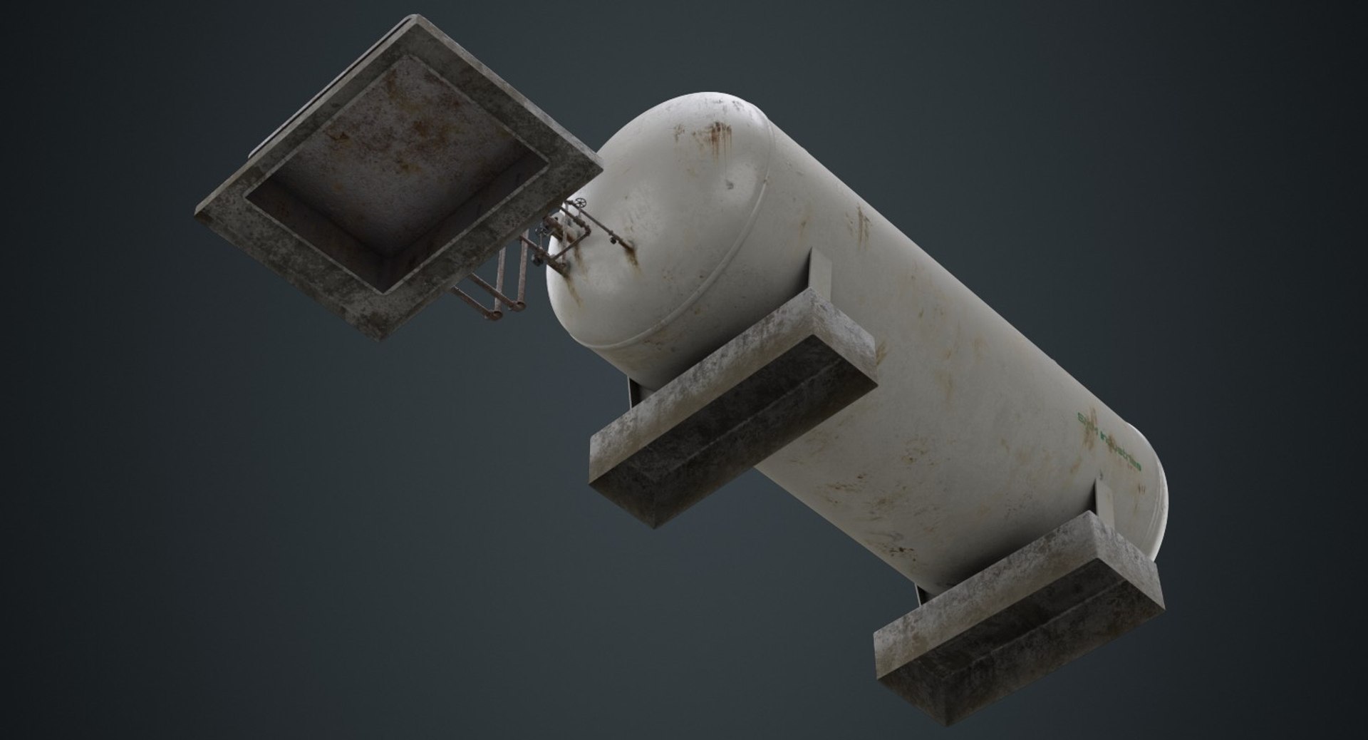 3D Model Industrial Gas Tank 2b - TurboSquid 1332413
