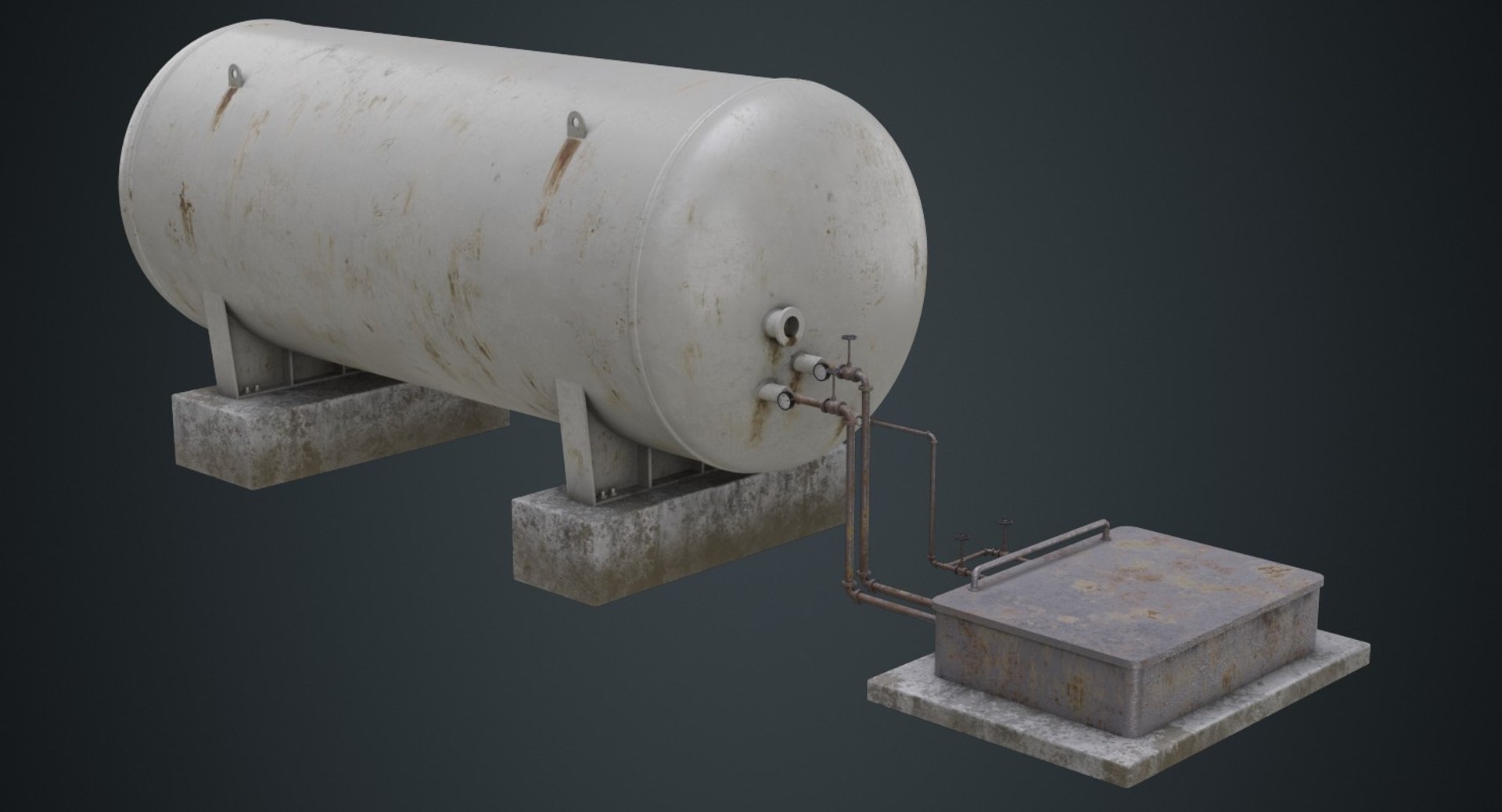 3D Model Industrial Gas Tank 2b - TurboSquid 1332413