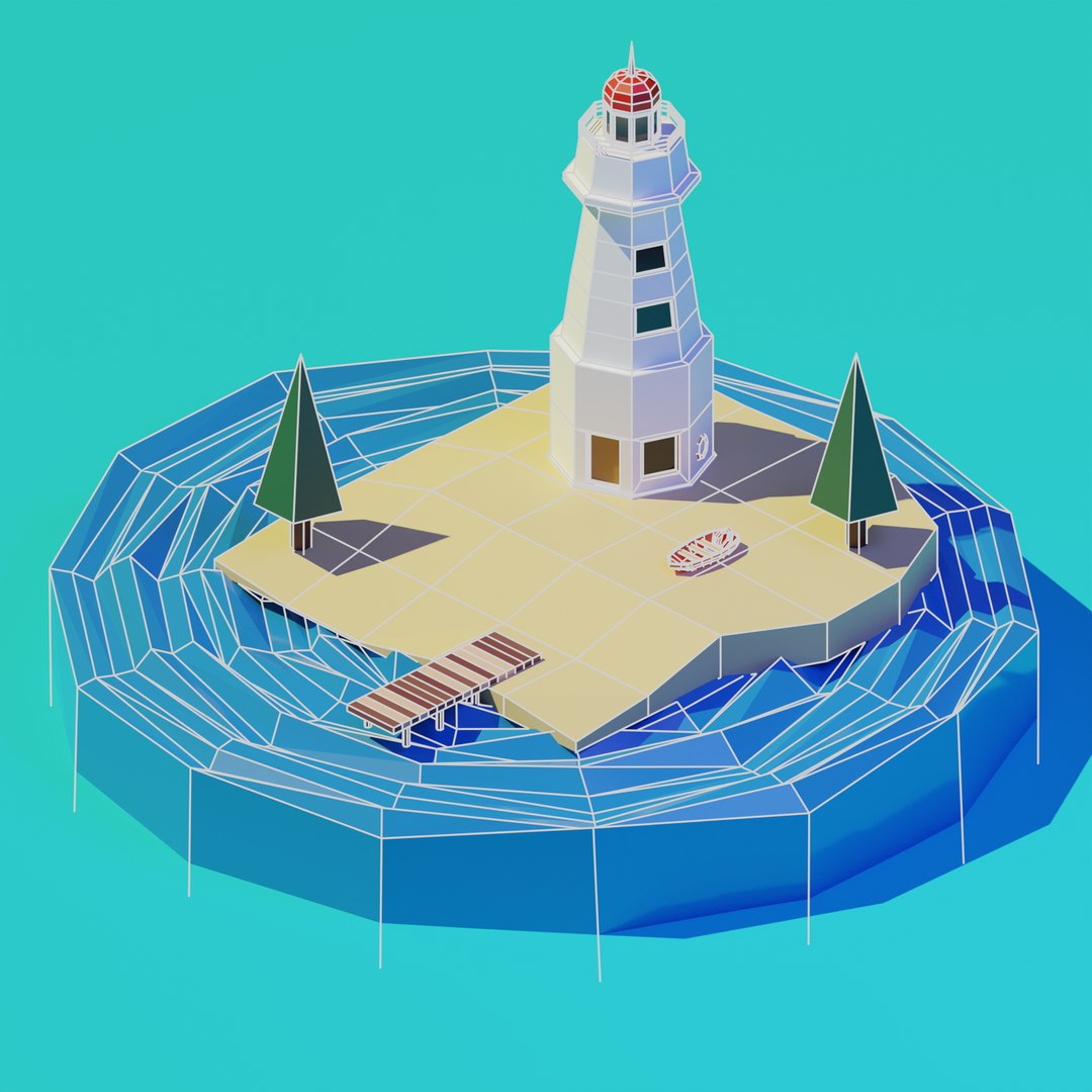 Isometric Lighthouse 3D Model - TurboSquid 1660791