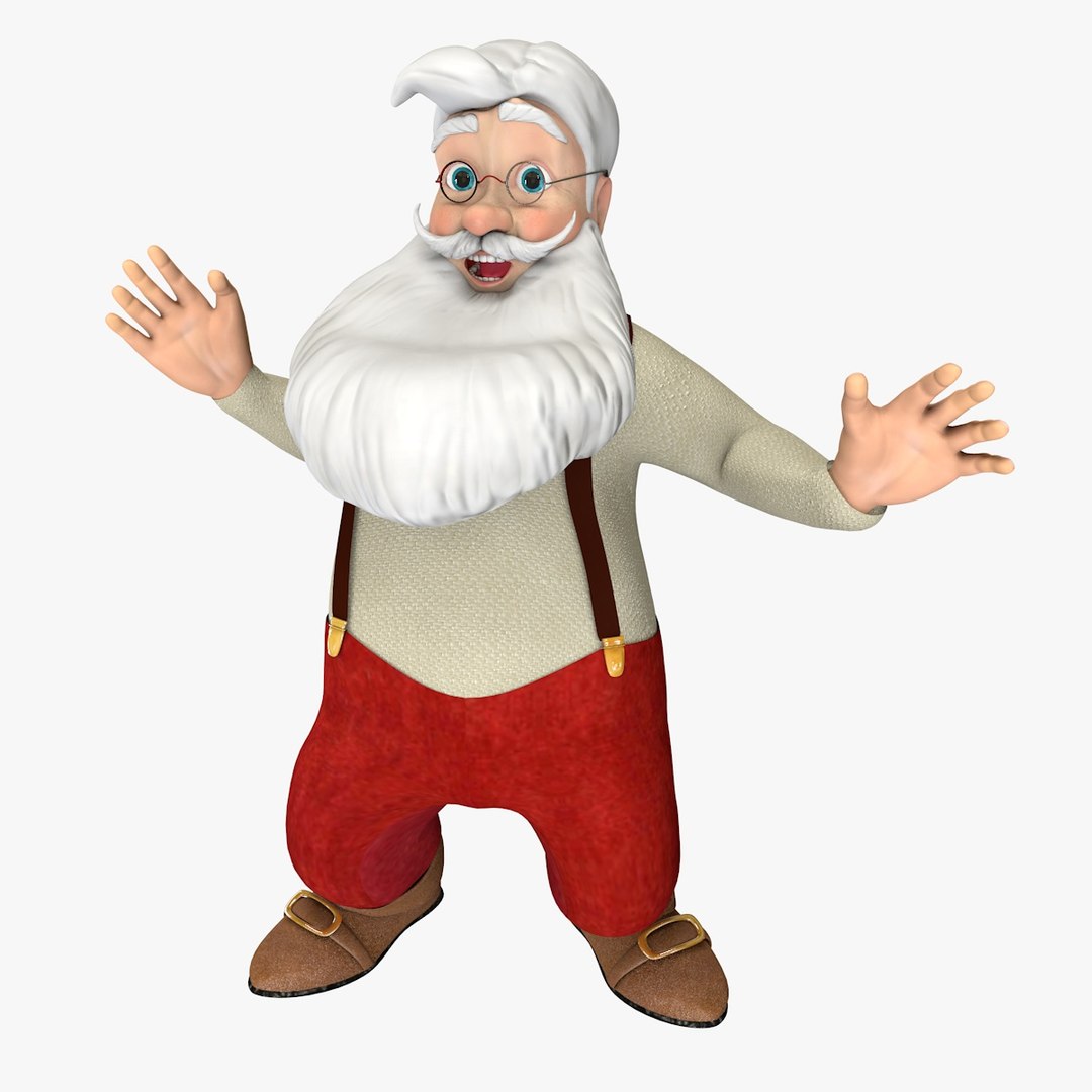 3d model poses santa clause