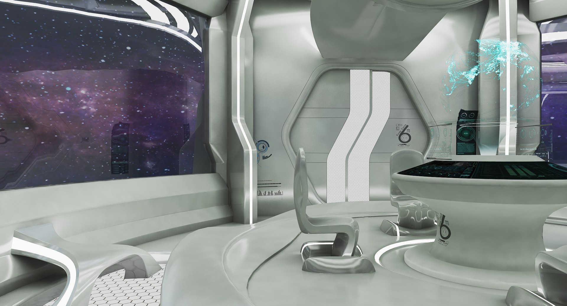 Realistic sci-fi control room 3D - TurboSquid 1437474