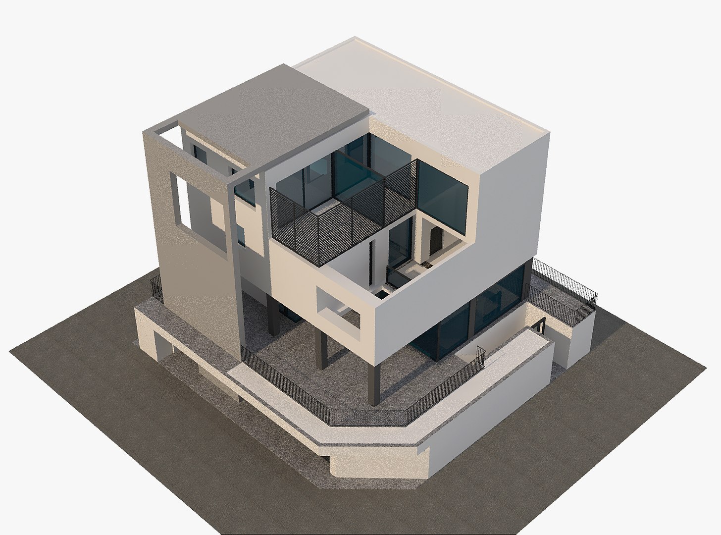 3D Corner Cubic House Modern - TurboSquid 1587484