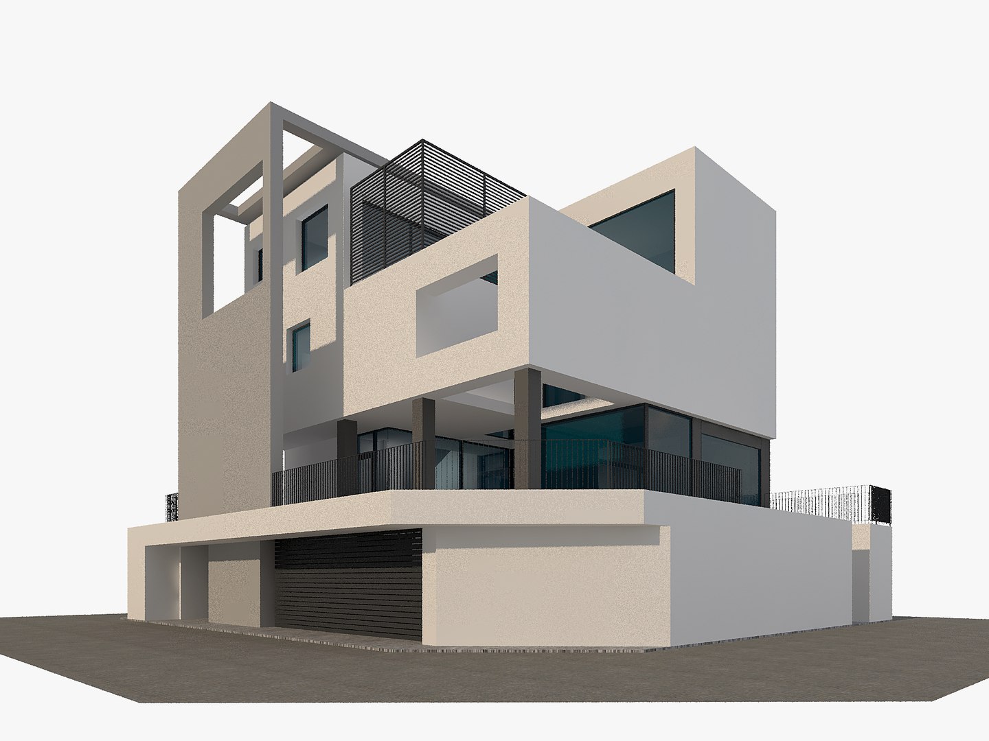 3D Corner Cubic House Modern - TurboSquid 1587484