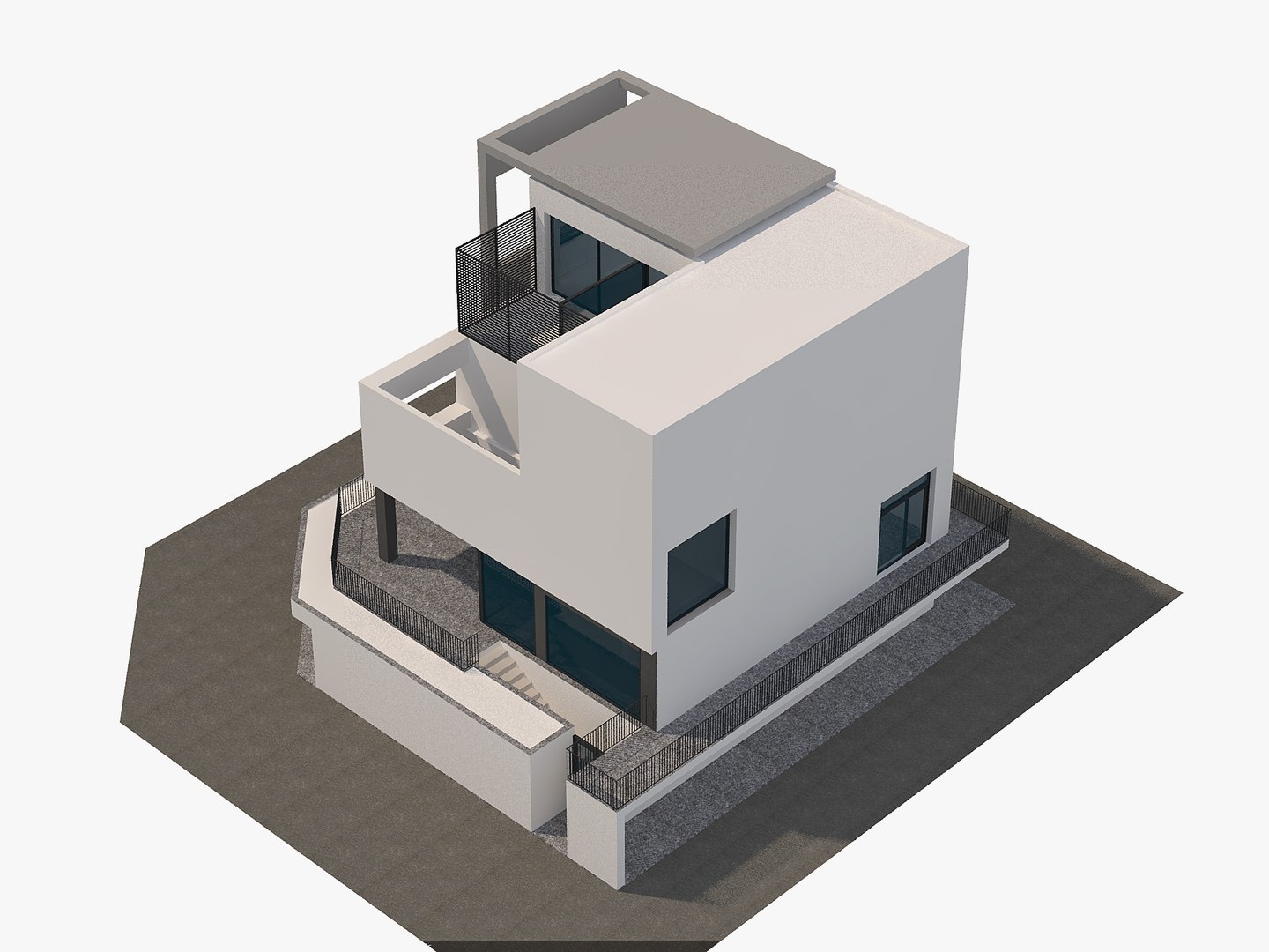3D Corner Cubic House Modern - TurboSquid 1587484