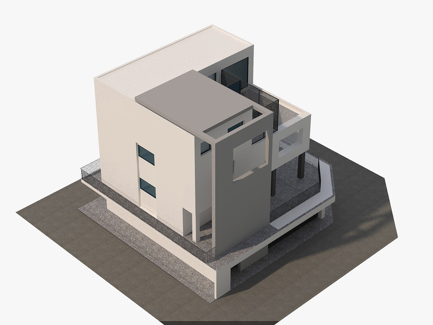 3D Corner Cubic House Modern - TurboSquid 1587484