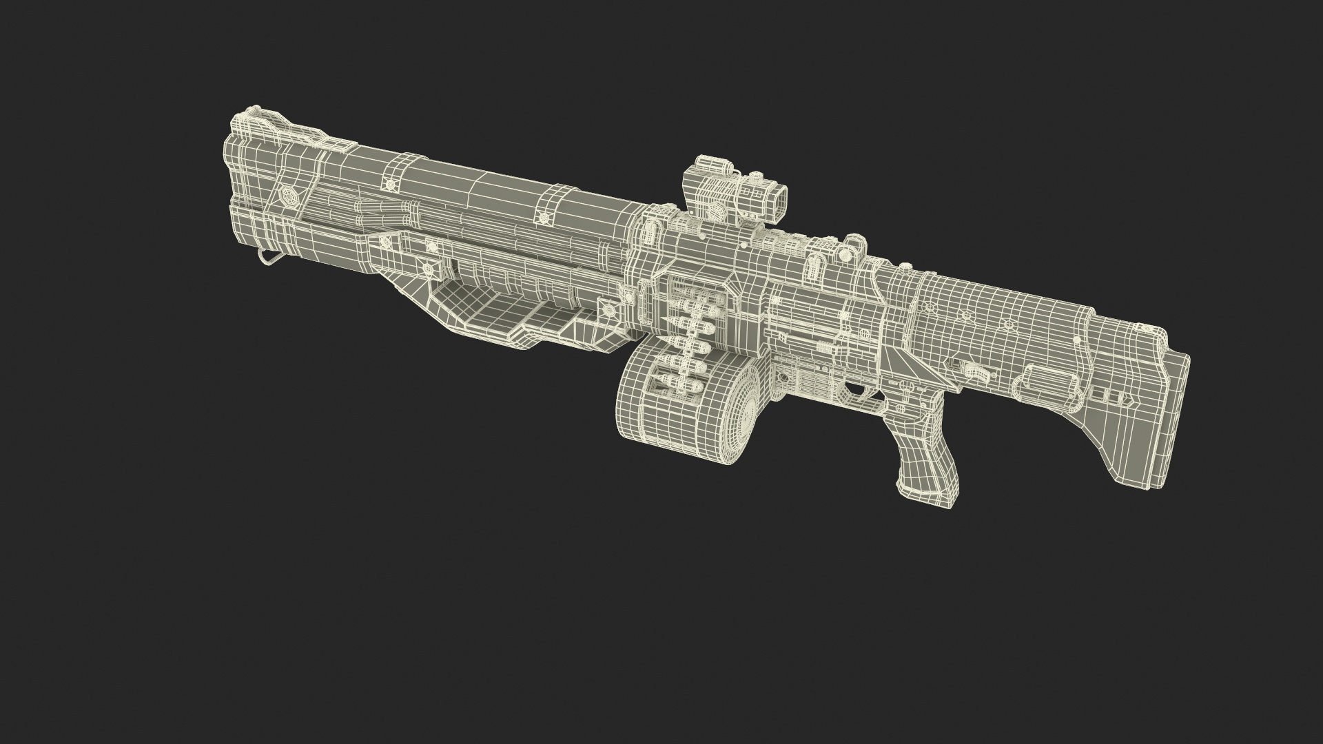 3D Used Sci Fi Machine Gun Model - TurboSquid 2197348