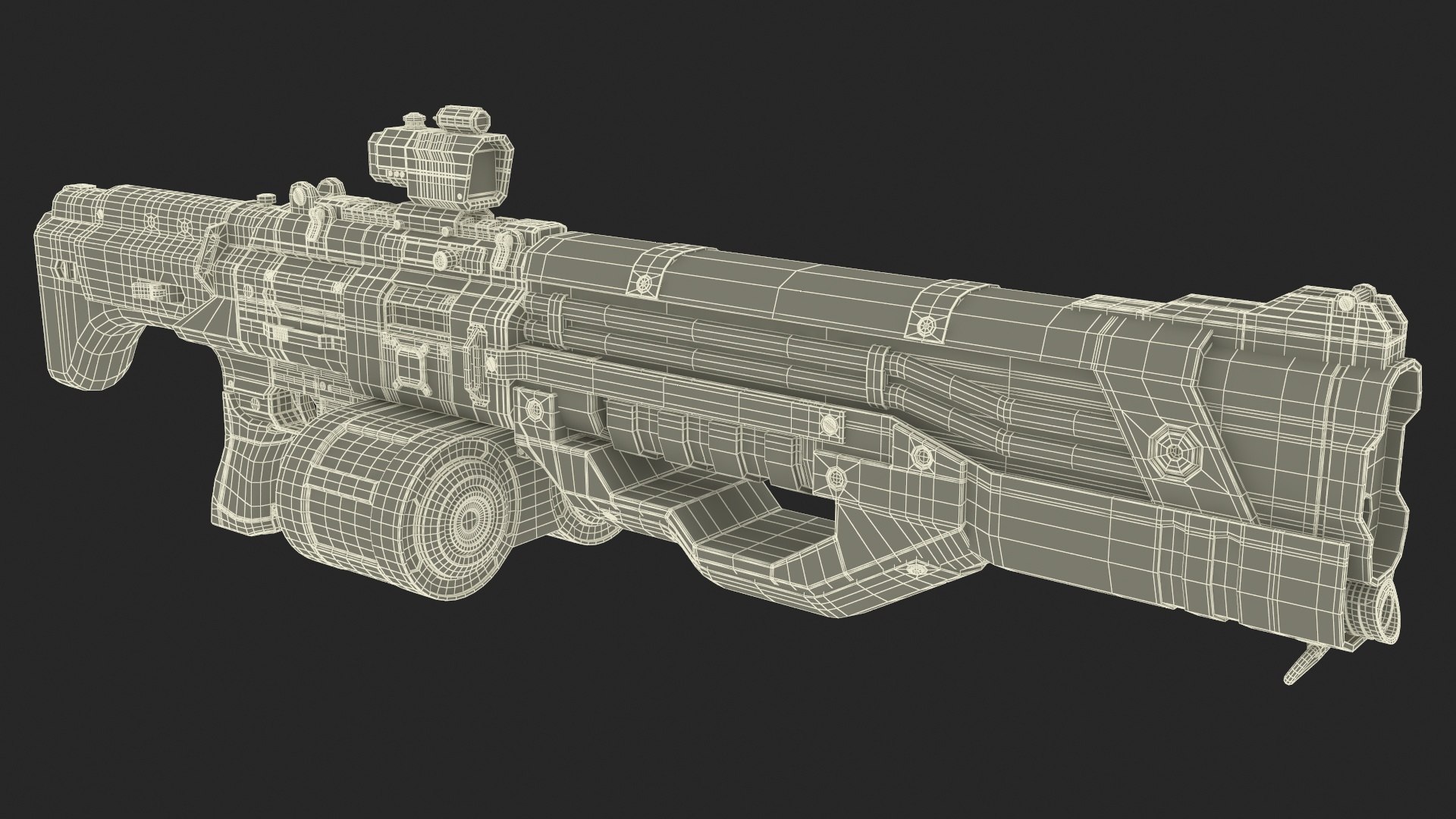 3D Used Sci Fi Machine Gun Model - TurboSquid 2197348