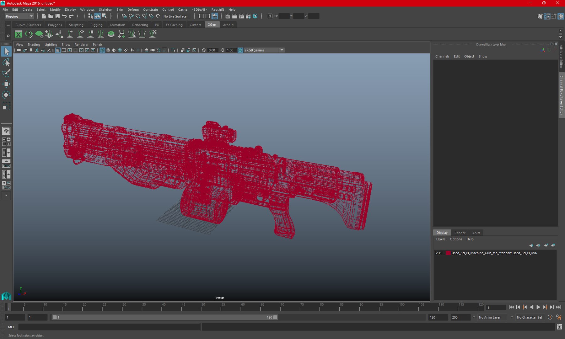 3D Used Sci Fi Machine Gun Model - TurboSquid 2197348