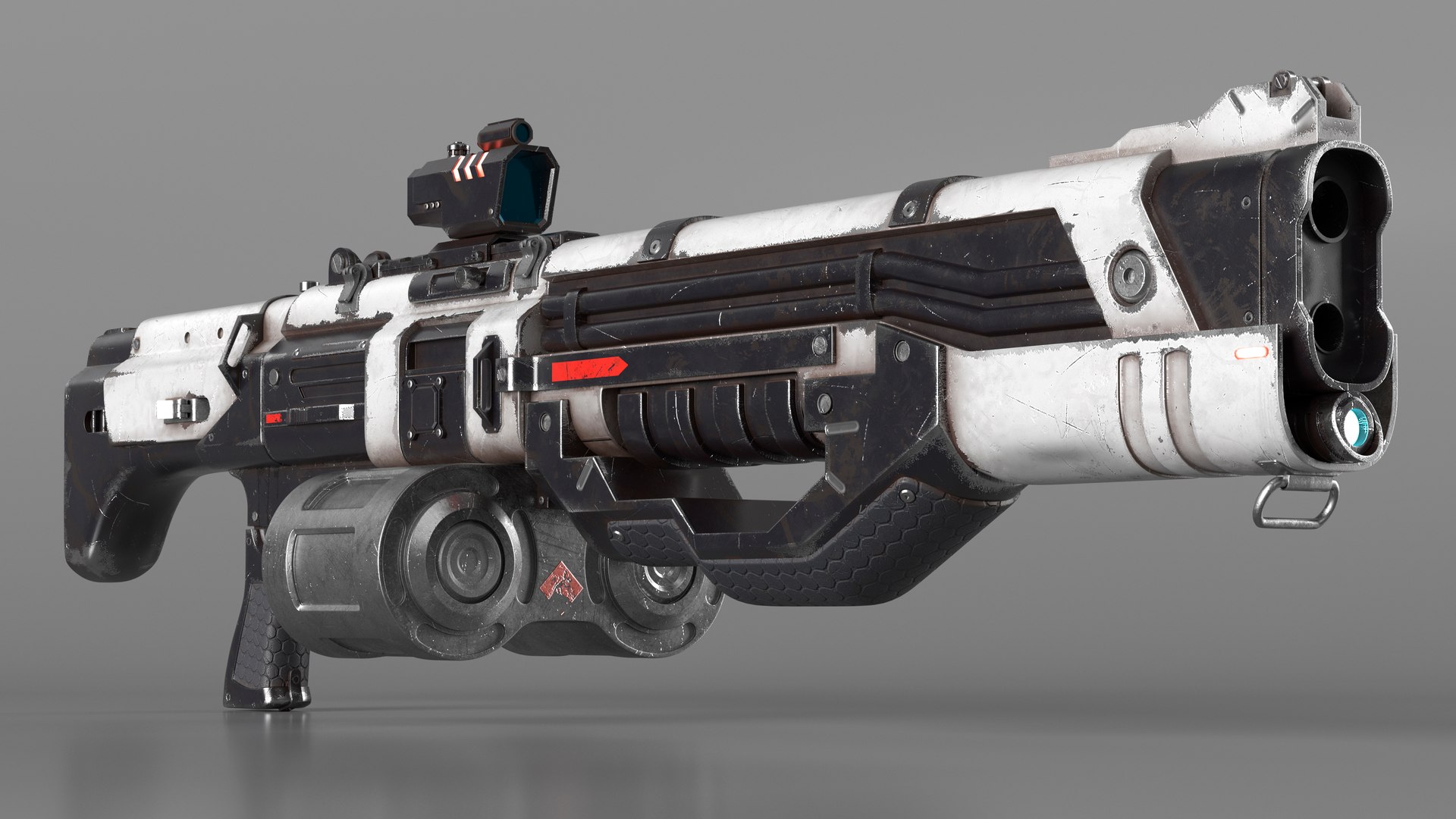 3D Used Sci Fi Machine Gun Model - TurboSquid 2197348