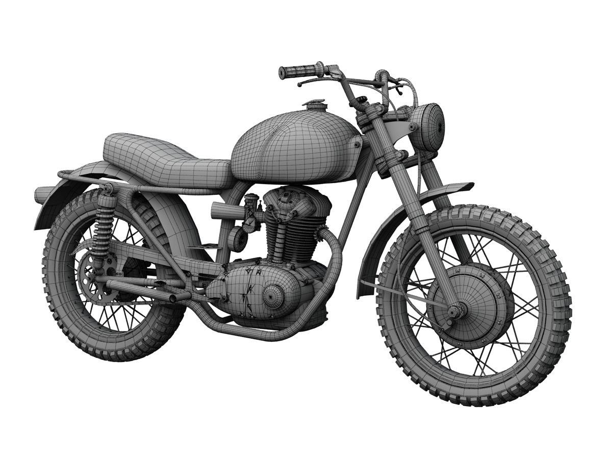 ducati 250 scrambler 1964 3d c4d