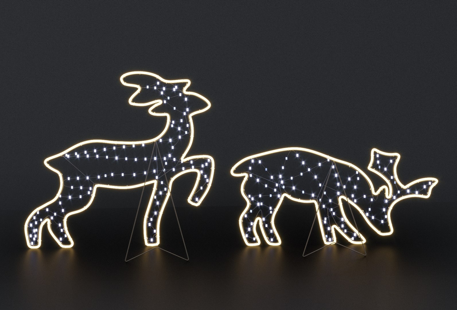 Christmas LED Deer Figures 3D model - TurboSquid 1819043