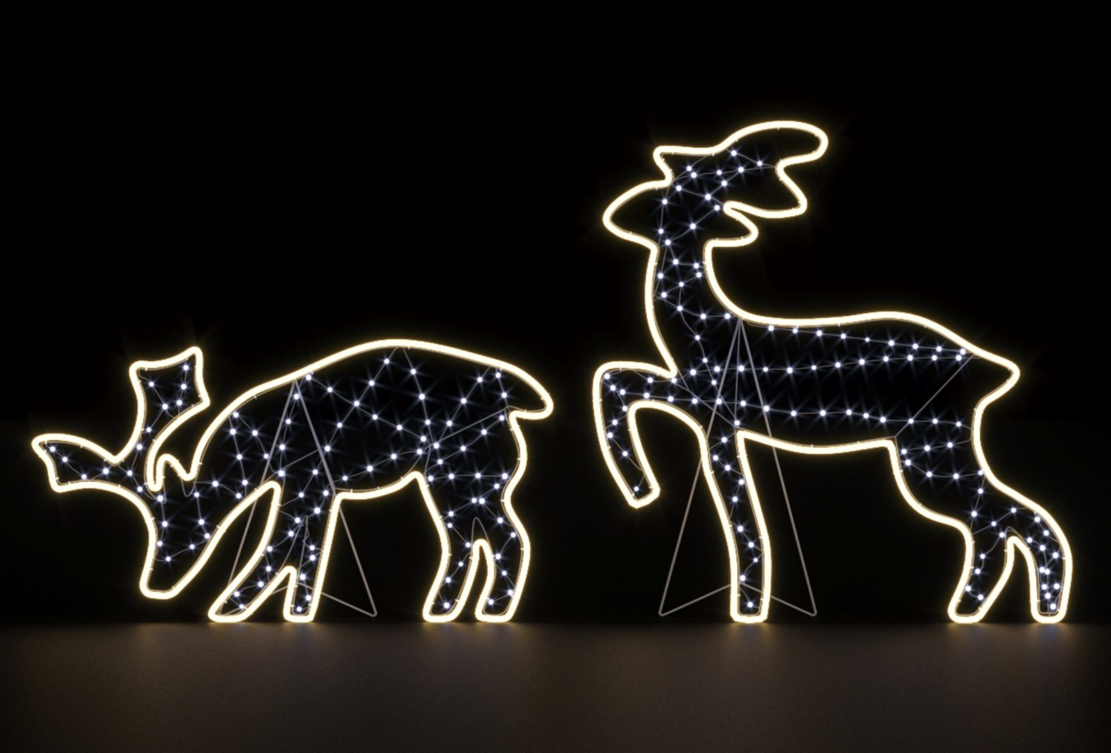 Christmas LED Deer Figures 3D model - TurboSquid 1819043