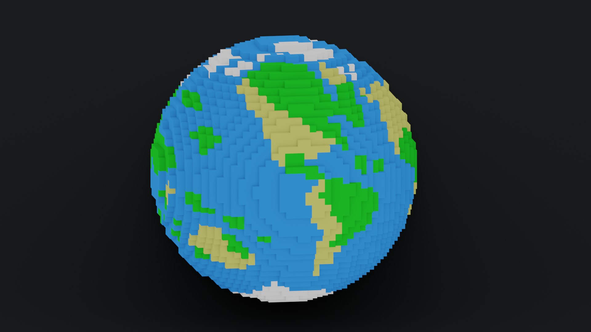 Planet Earth Cartoon Low Poly Pixel Art 3D Model - TurboSquid 1957663