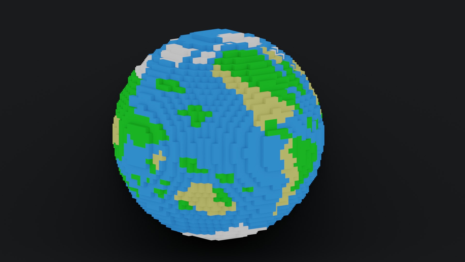 Planet Earth Cartoon Low Poly Pixel Art 3D Model - TurboSquid 1957663
