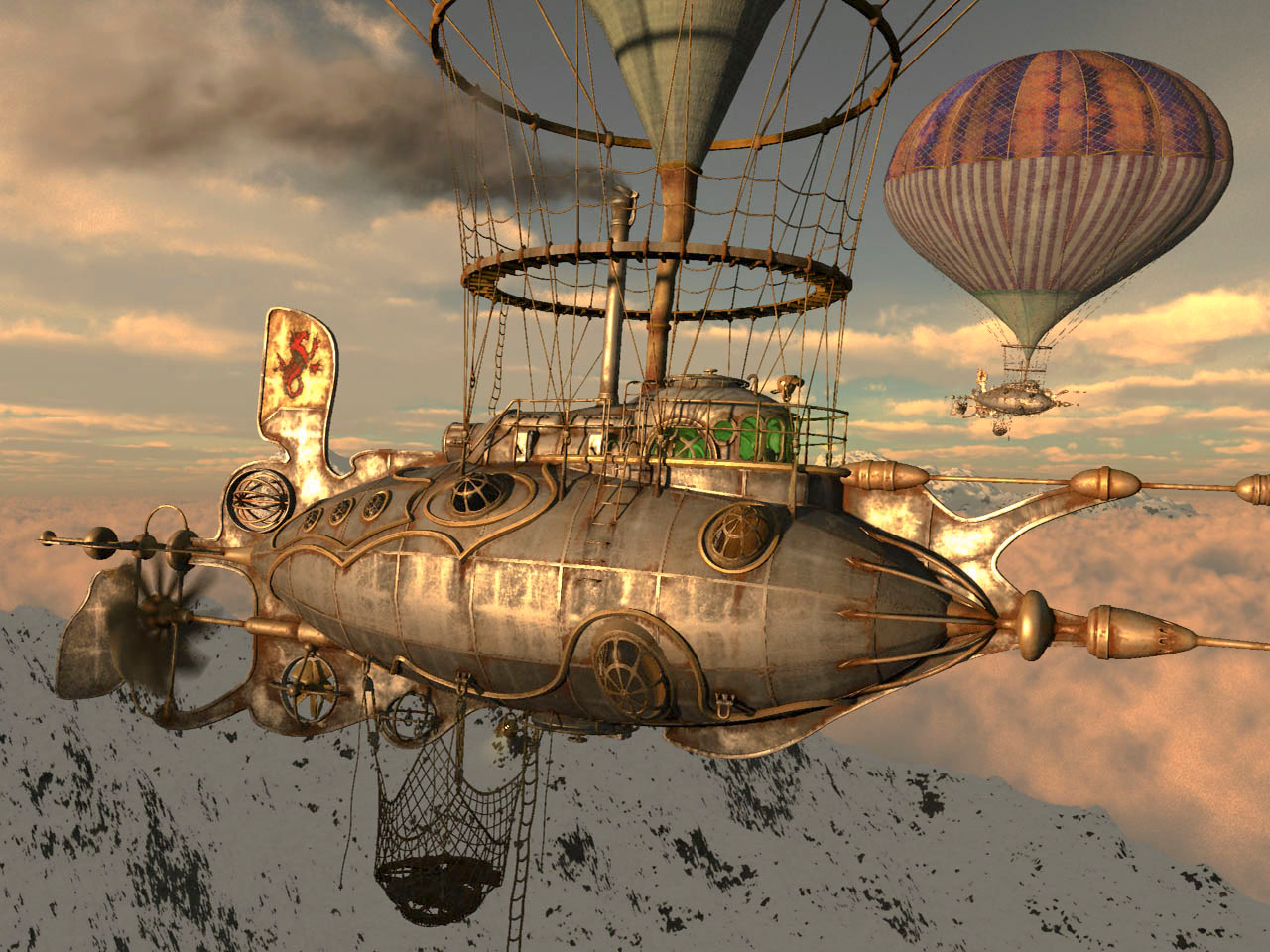 modèle 3D de Steampunk / dirigeable Dieselpunk - TurboSquid 800512