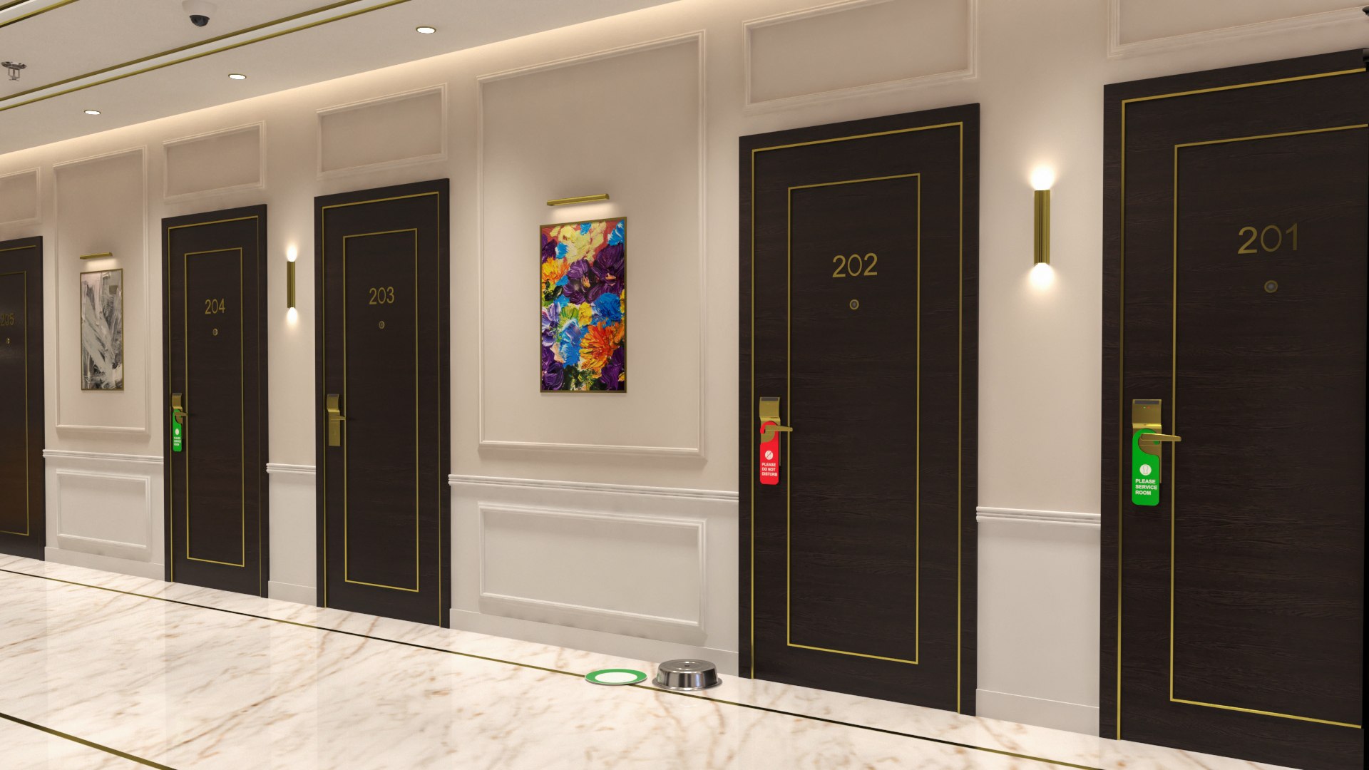 3D Interior Hotel Corridor Scene - TurboSquid 1785551