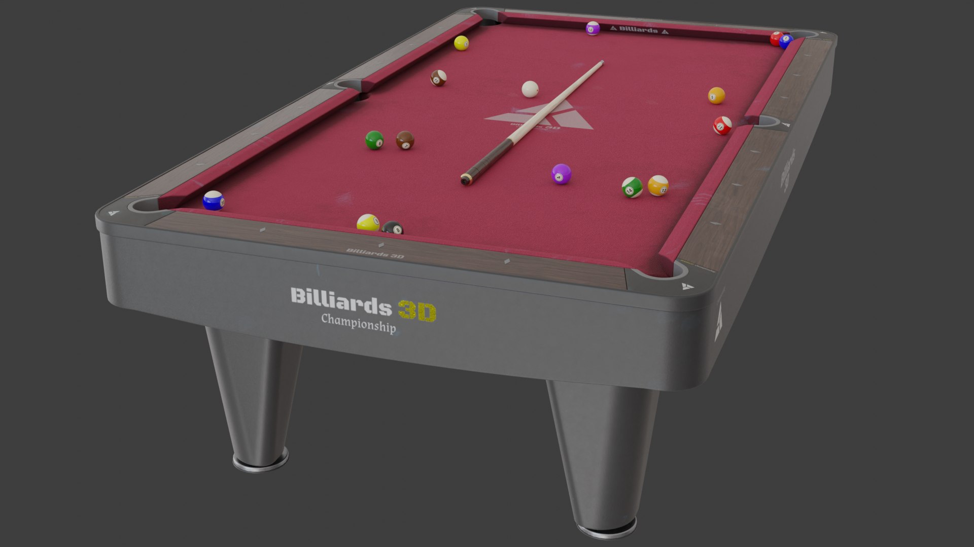 3D Model New Pool Table - TurboSquid 2026206