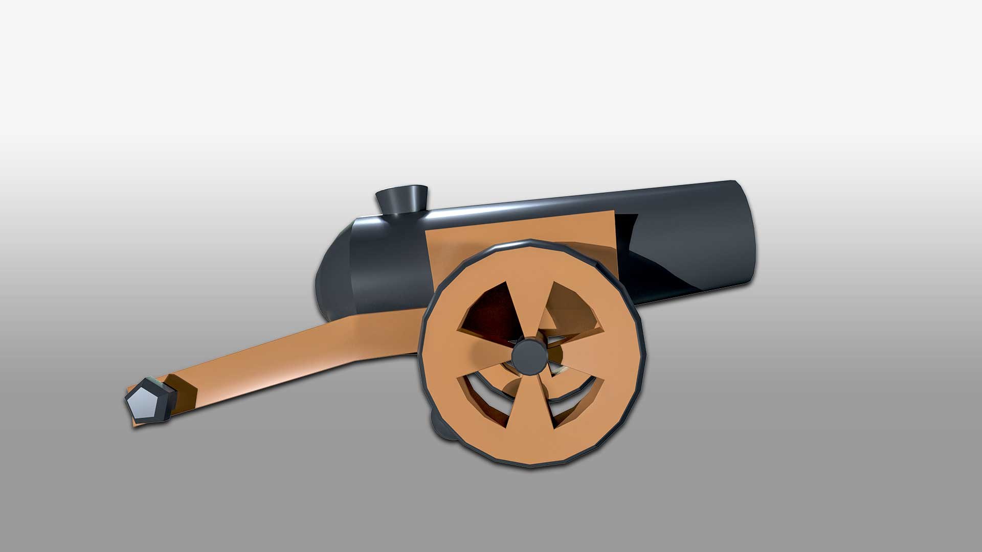 Low Poly Cannon - Cartoon Cannon Model - TurboSquid 2146882