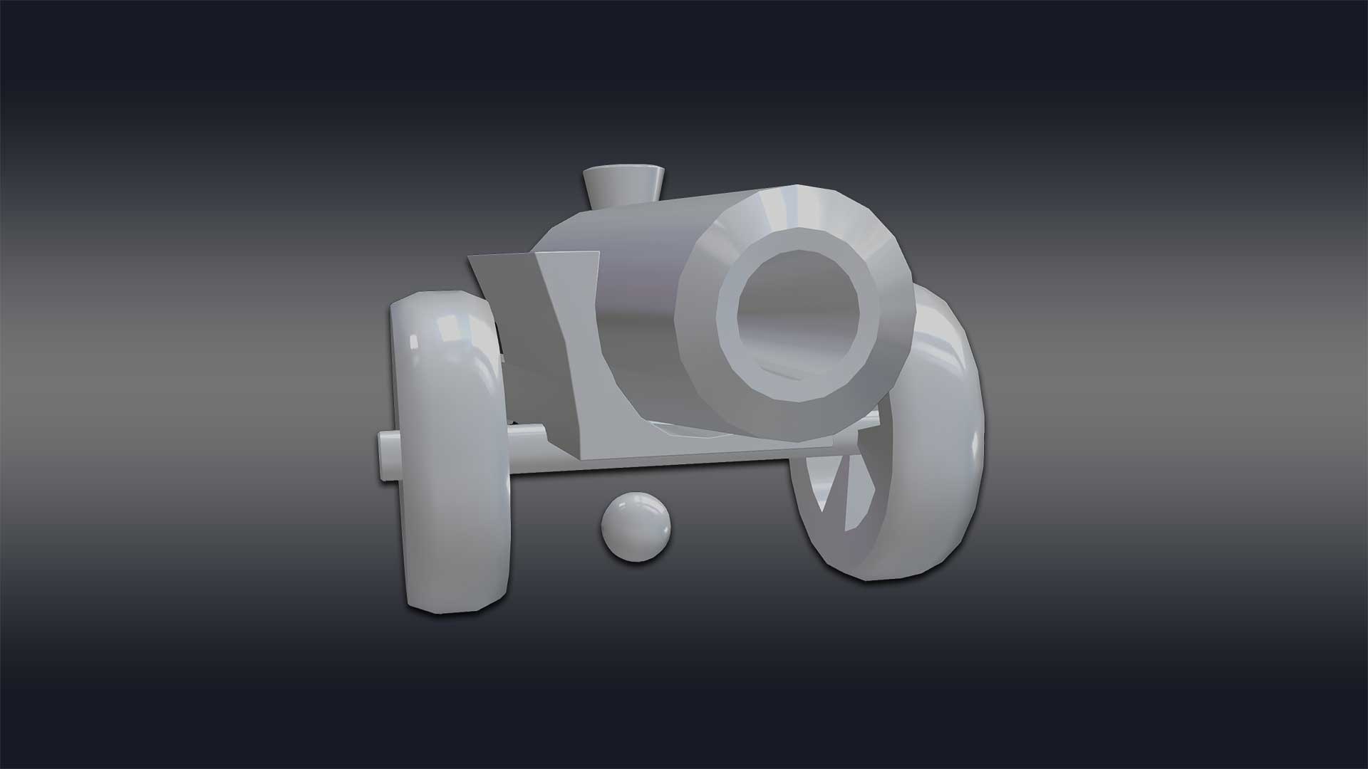 Low Poly Cannon - Cartoon Cannon Model - TurboSquid 2146882