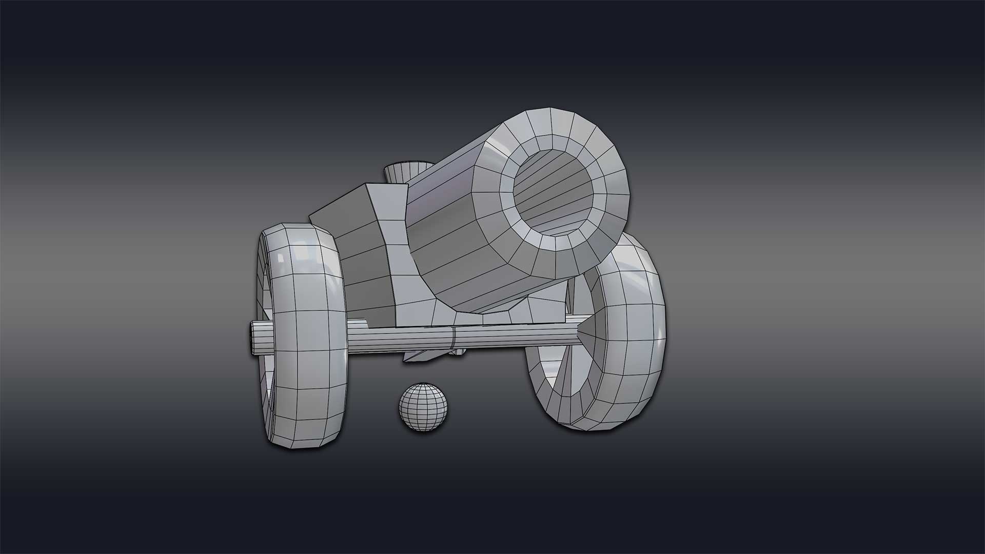 Low Poly Cannon - Cartoon Cannon Model - TurboSquid 2146882