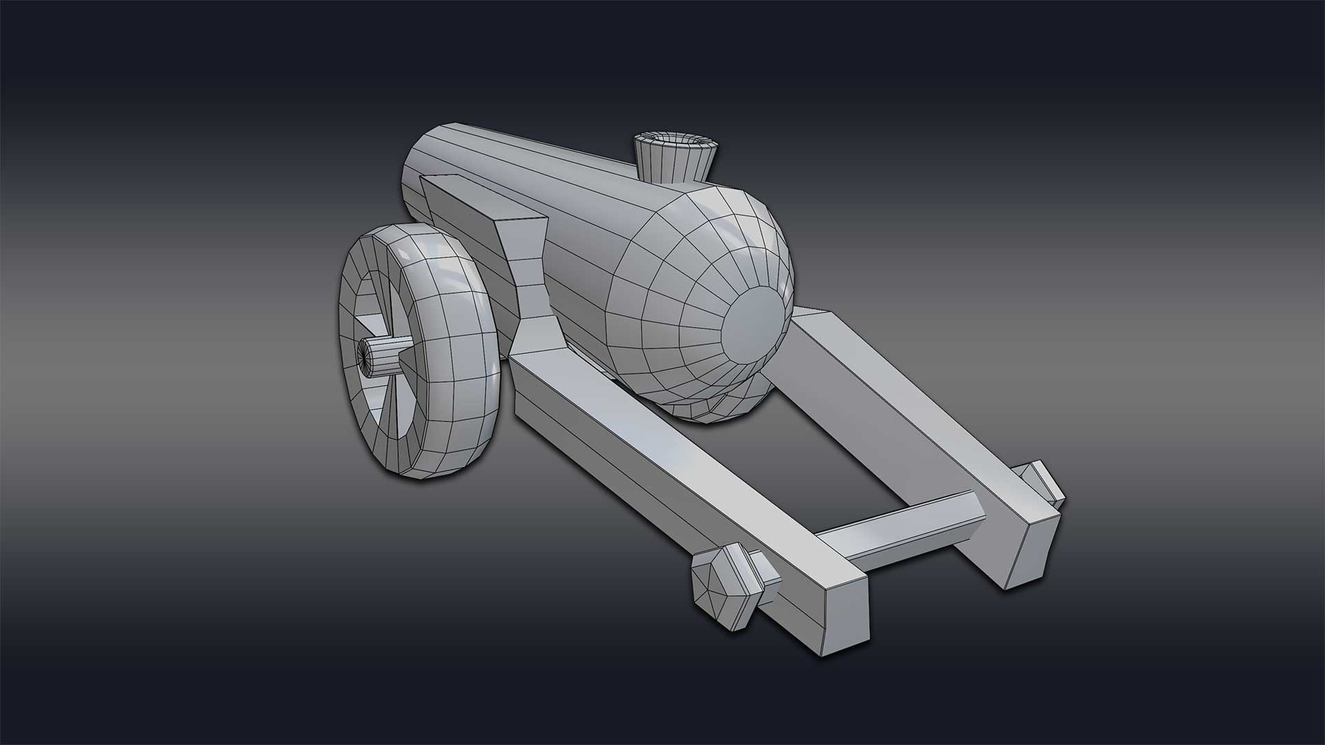 Low Poly Cannon - Cartoon Cannon Model - TurboSquid 2146882