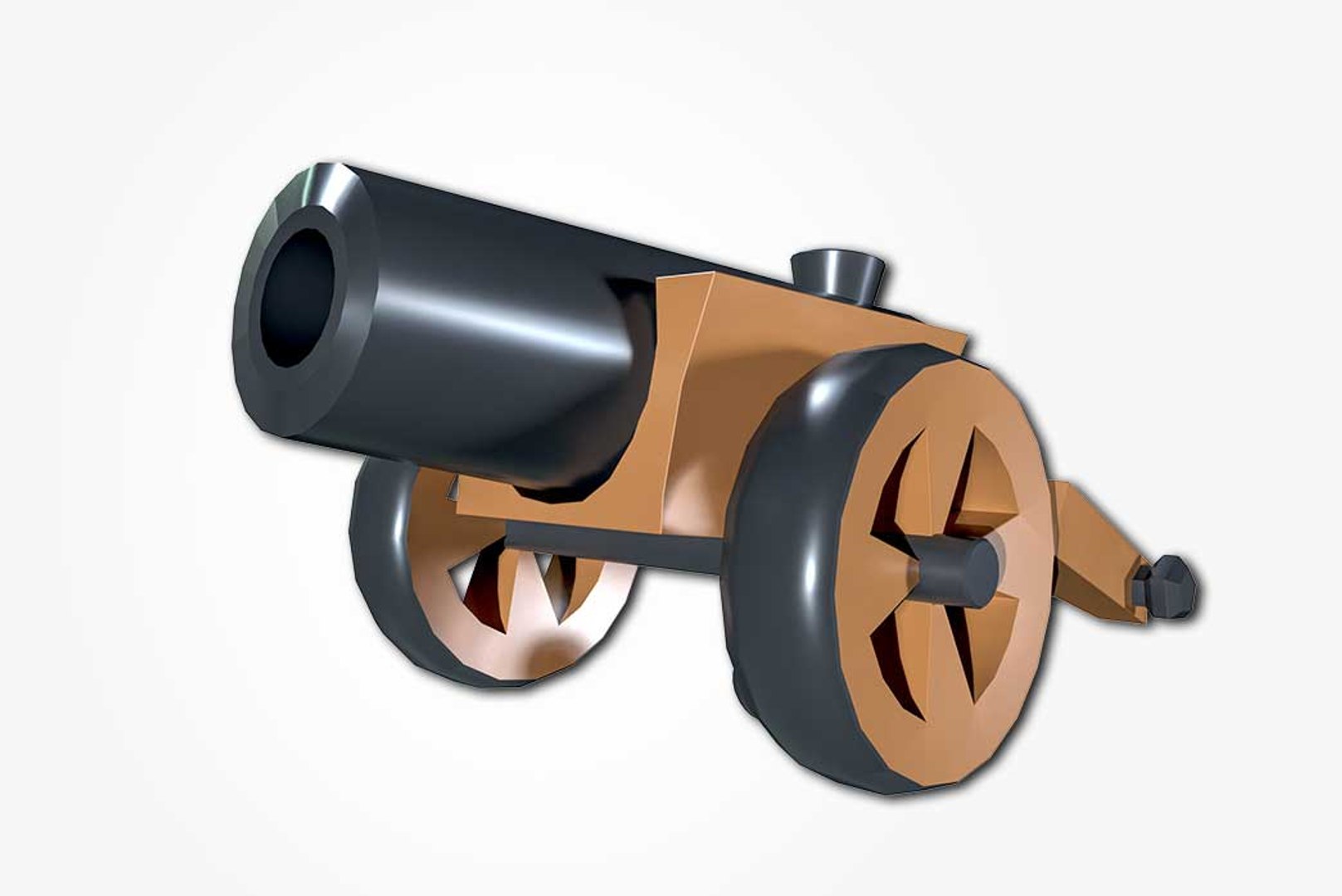 Low Poly Cannon - Cartoon Cannon Model - TurboSquid 2146882