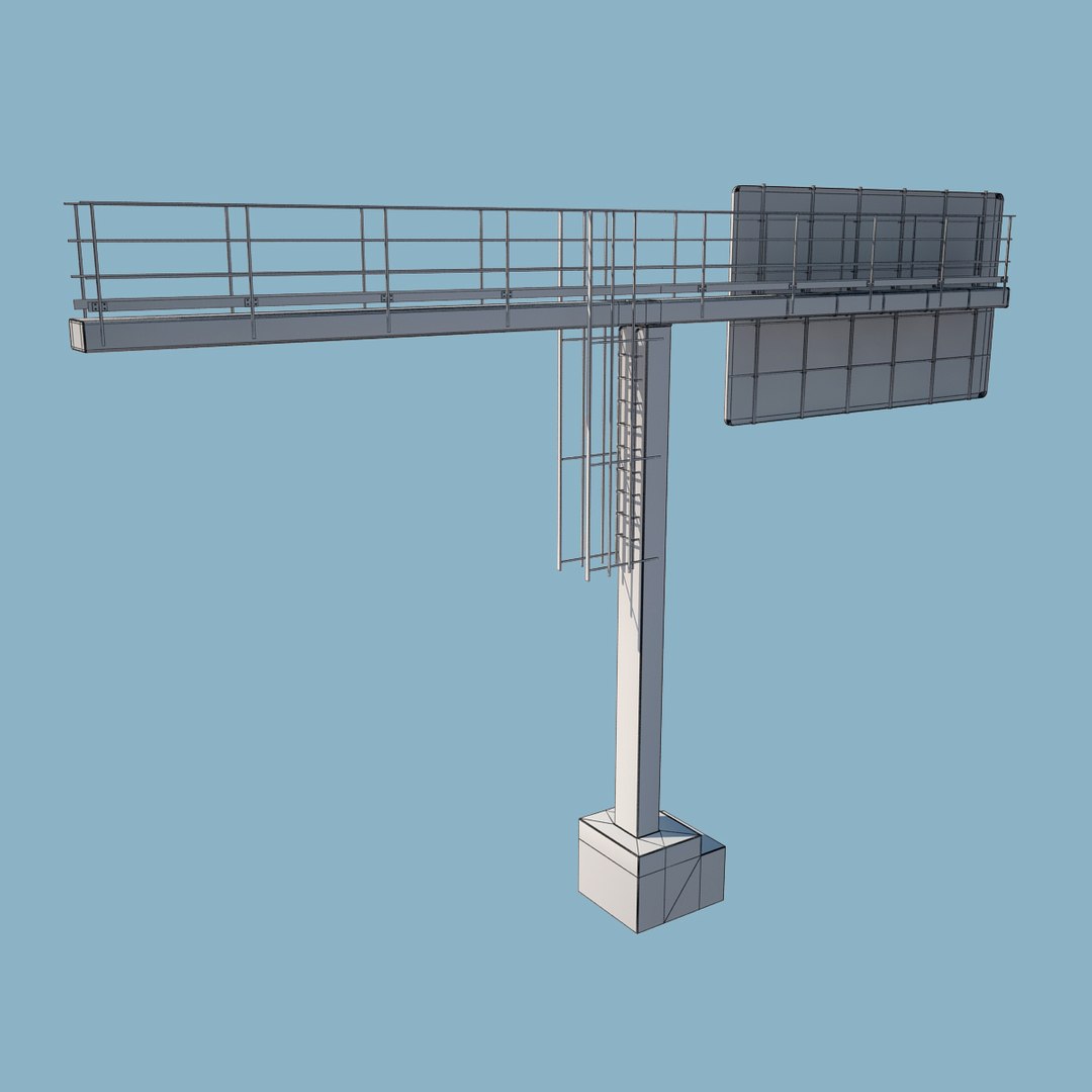 Overhead Gantry Sign 3d 3ds