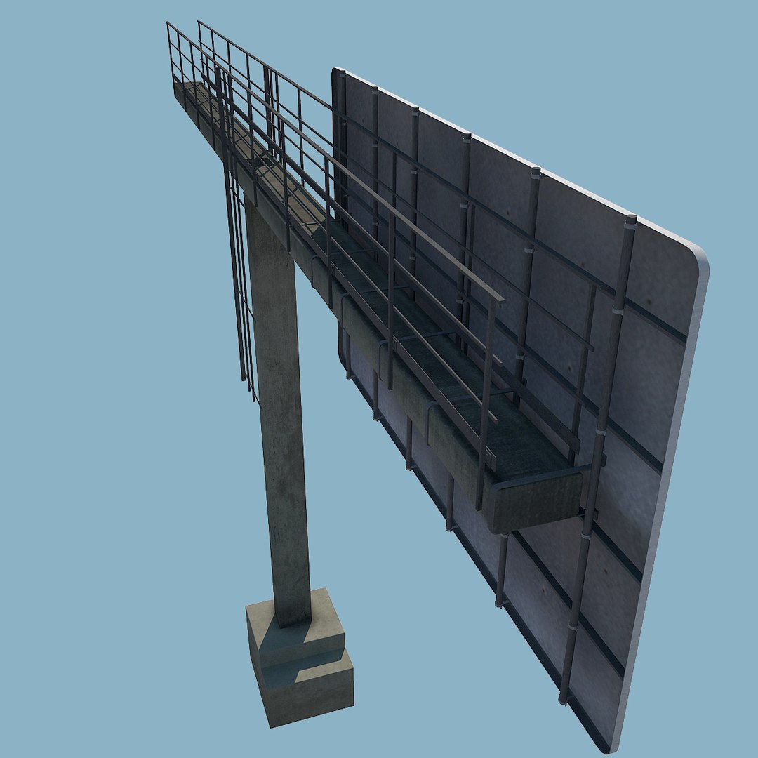 Overhead Gantry Sign 3d 3ds